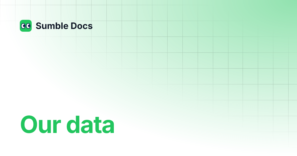 Our data | Sumble Docs